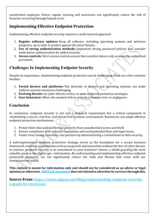 Understanding Endpoint Security: A Guide For Everyone | PDF