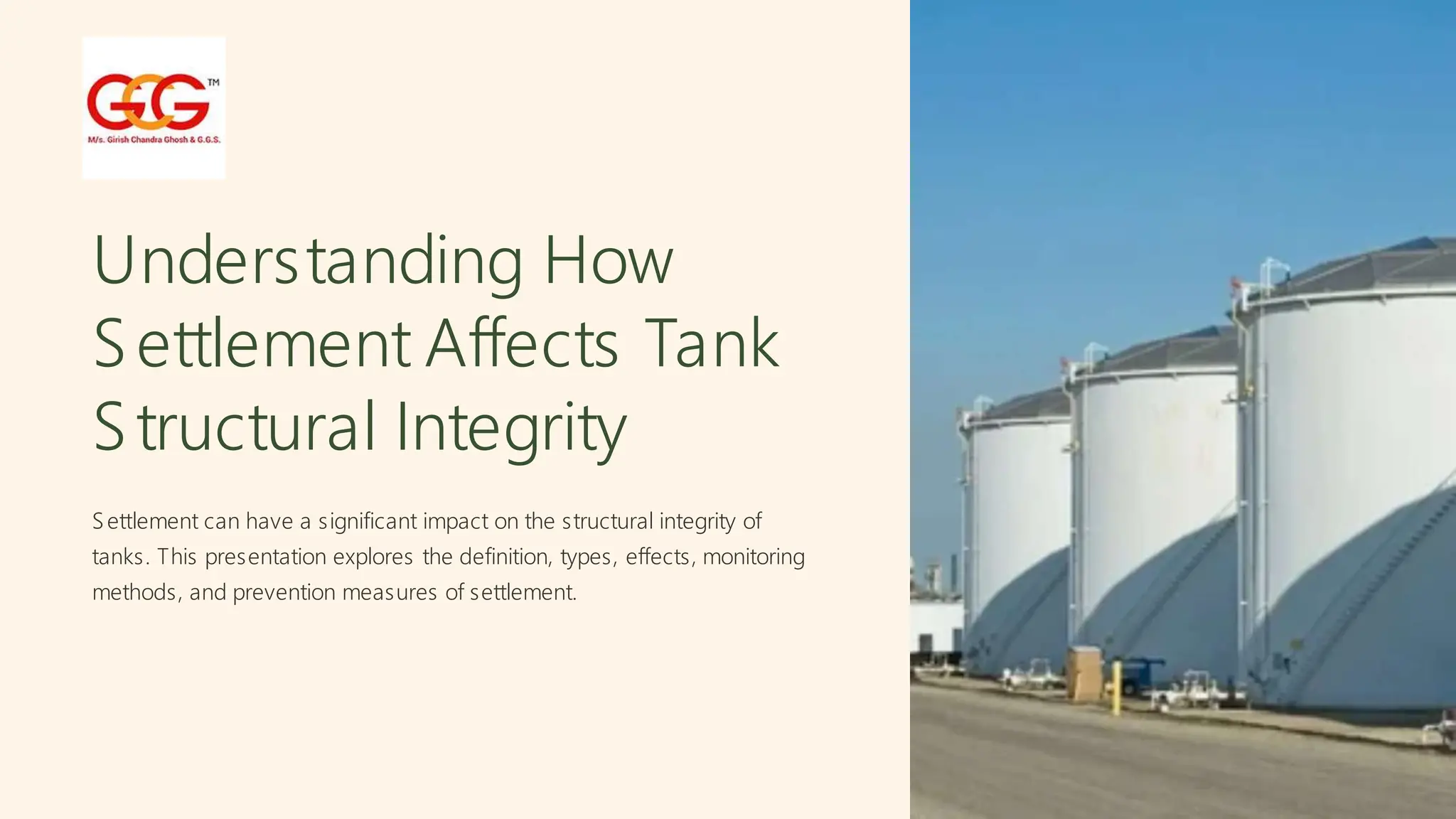 Understanding How Settlement Affects Tank Structural Integrity | PDF