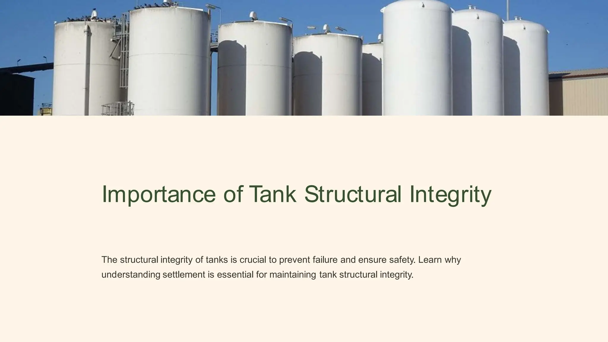 Understanding How Settlement Affects Tank Structural Integrity | PDF