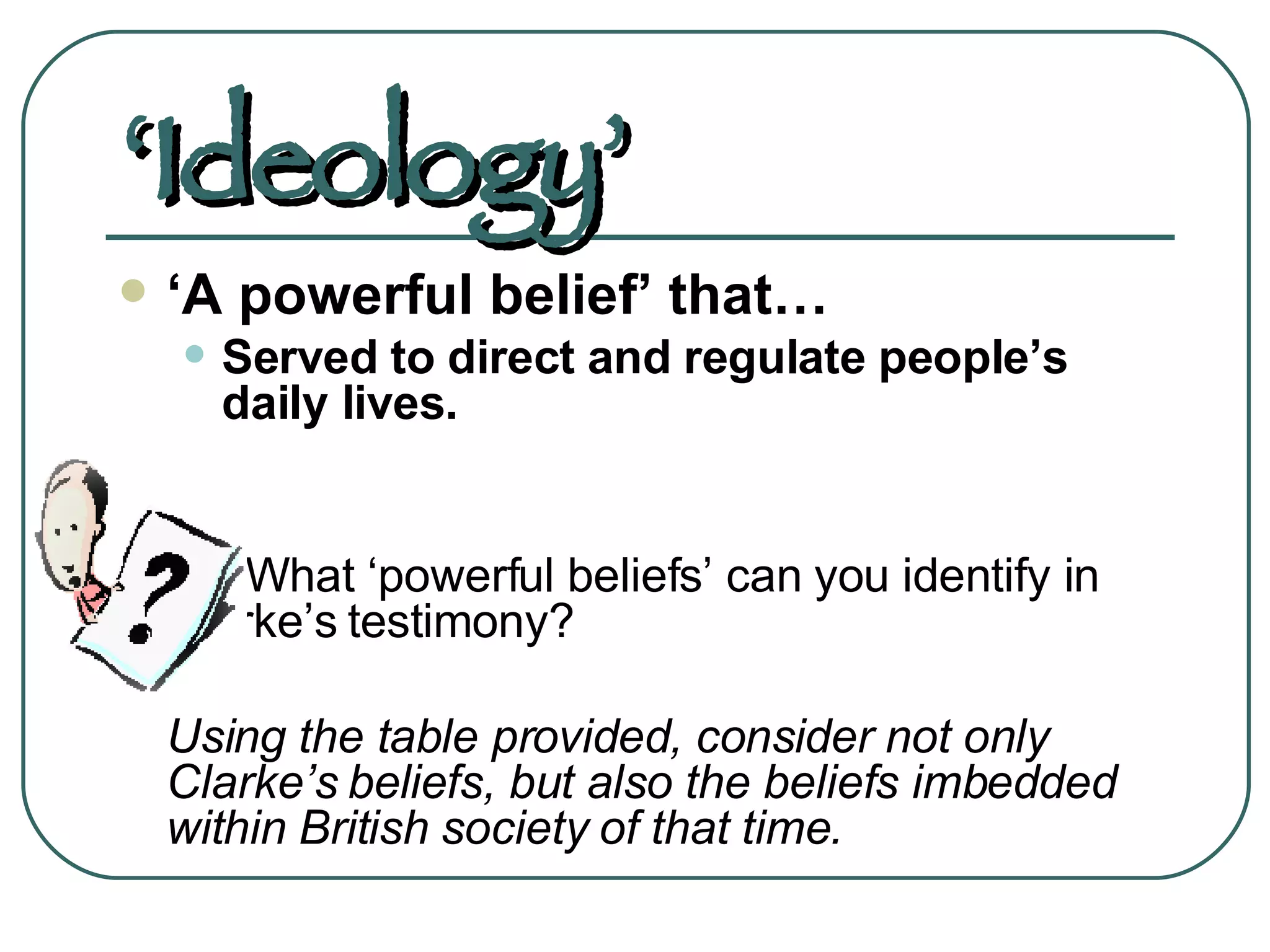 Understanding Ideas & Beliefs | PPT