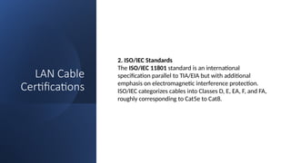 "LAN Cabling: Installation & Maintenance Basics" | PPT