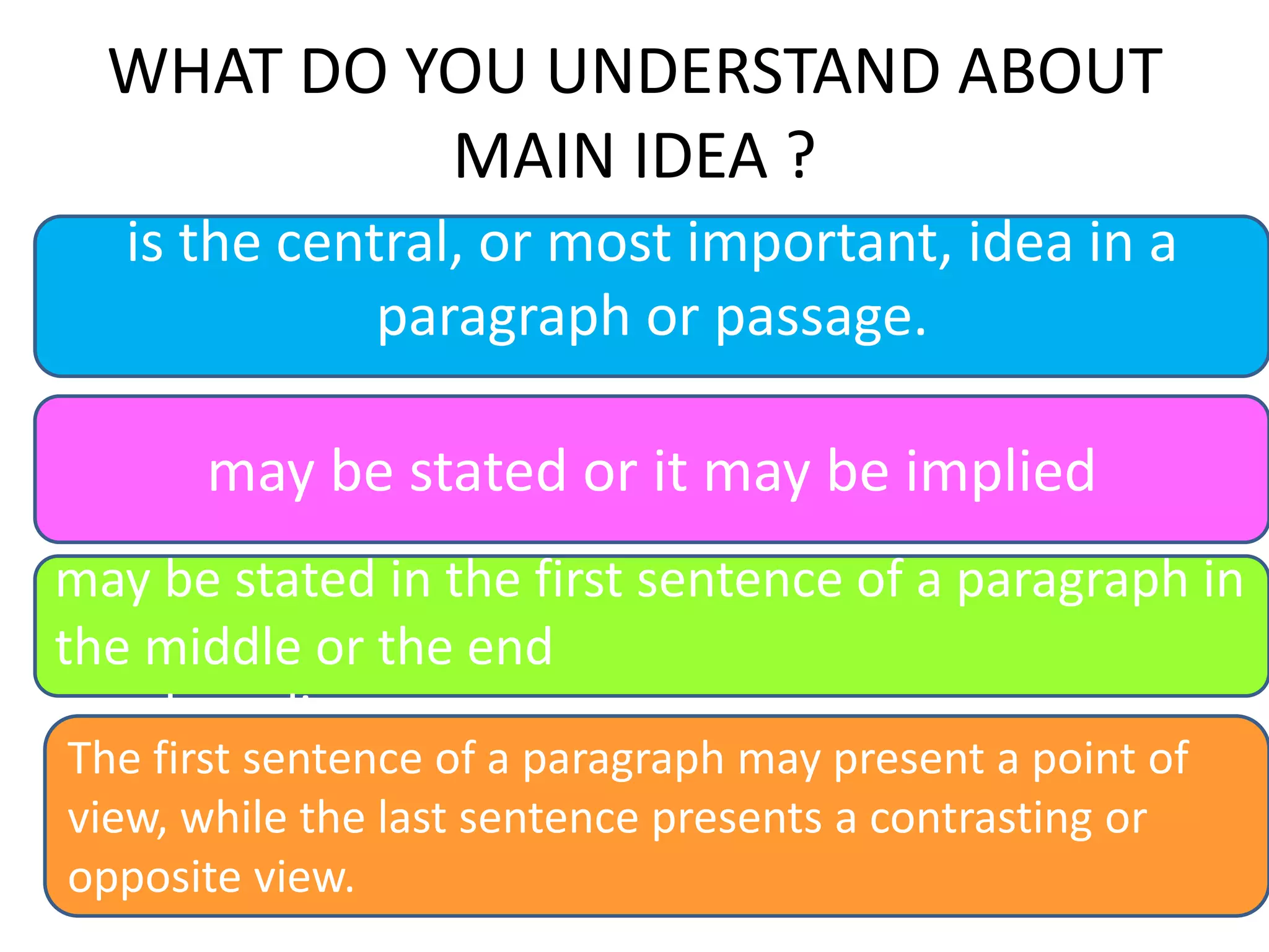 Understanding main-ideas-expo-completa | PPTX