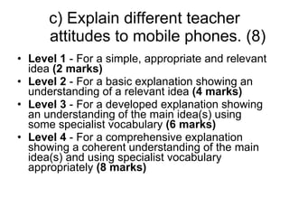 Understanding Mark Scheme Mobiles | PPT
