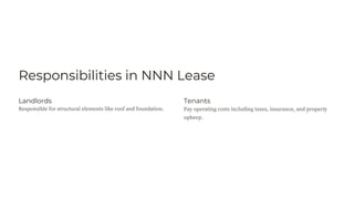 Understanding NNN in Real Estate - Leni Co | PDF