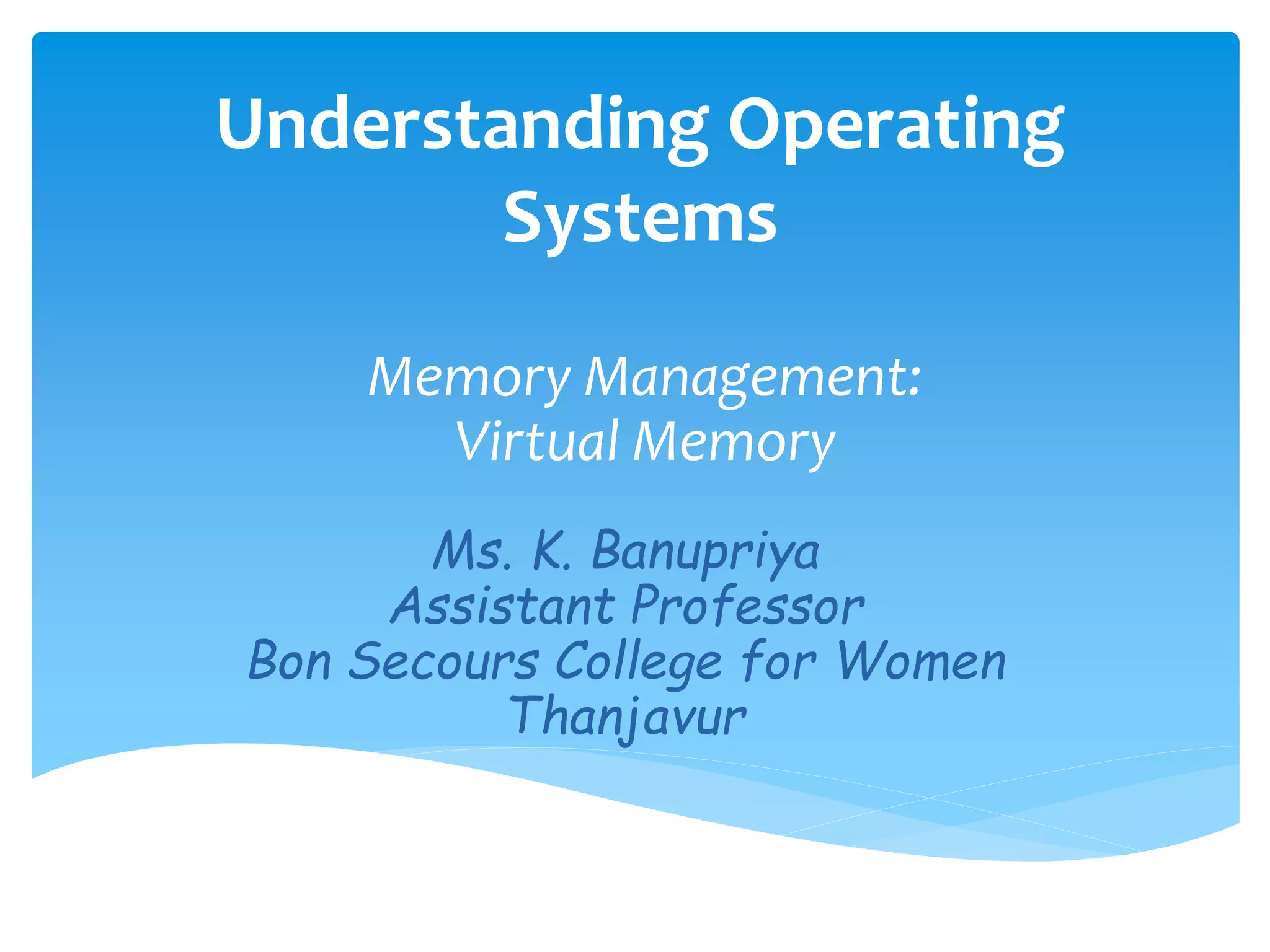 understanding-operating-systems-Banu.ppt | Data Storage and Warehousing | Computing