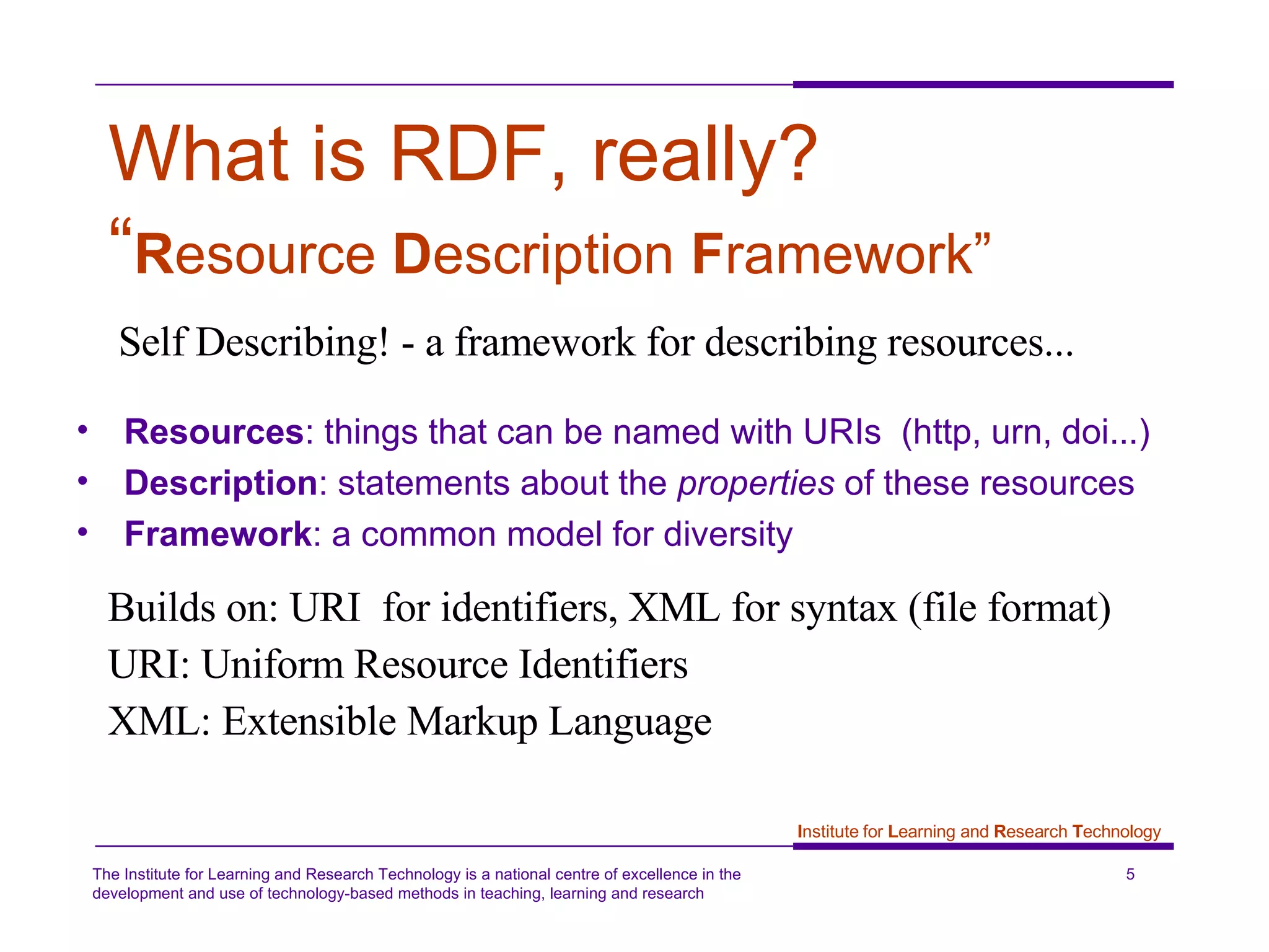 Understanding Rdf The Resource Description Framework In Context 1999 Ppt Databases