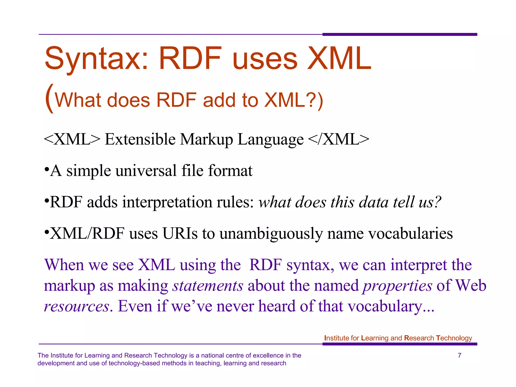 Understanding Rdf The Resource Description Framework In Context 1999