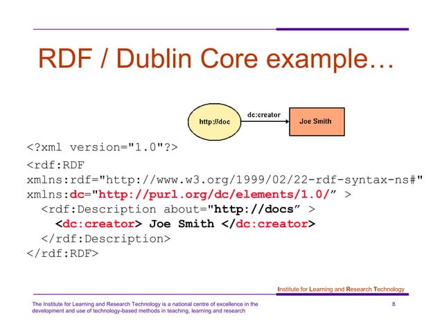 Understanding RDF: the Resource Description Framework in Context (1999) | PPT