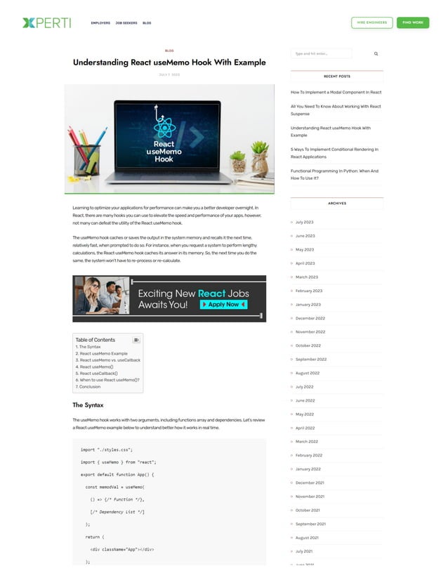 Understanding React useMemo Hook With Example | PDF