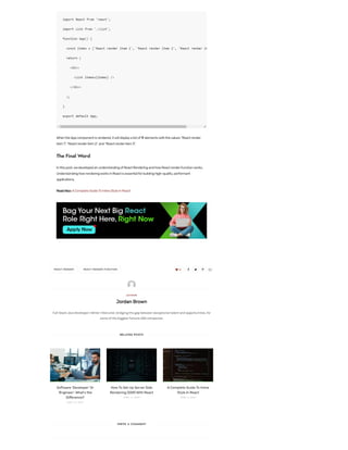 Understanding Rendering In React | PDF