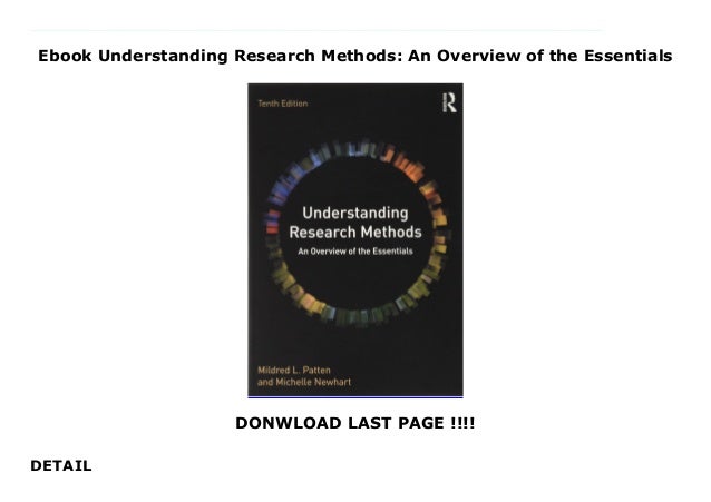 Ebook Understanding Research Methods: An Overview of the Essentials