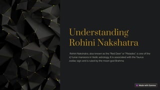 Understanding Rohini Nakshatra: Effects and Remedies | PPT