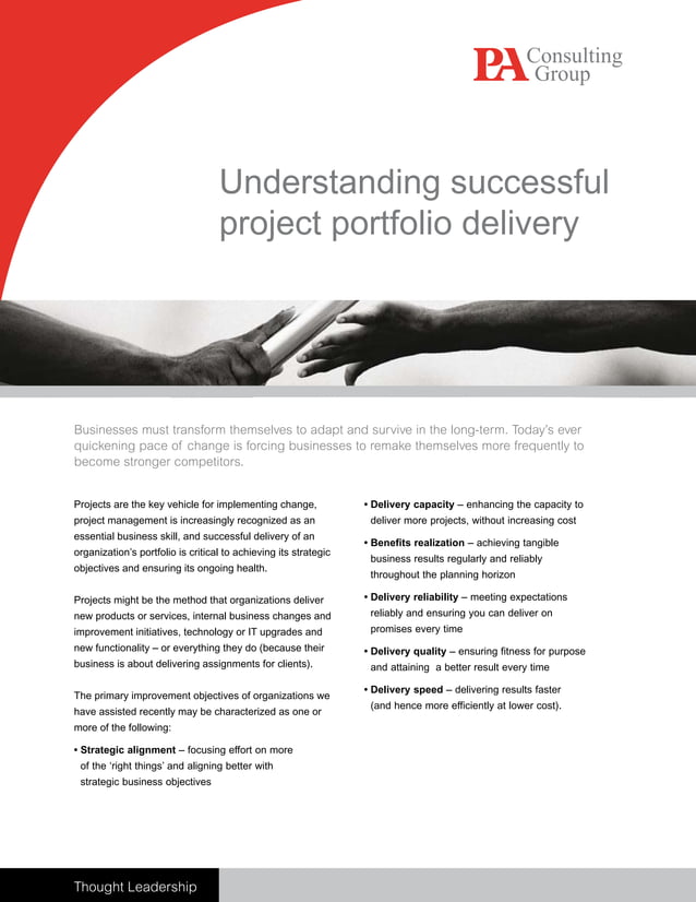 Understanding Successful Project Portfolio Delivery | PDF | Business ...