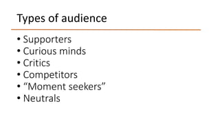 Understanding the audience (IWC8) | PPT