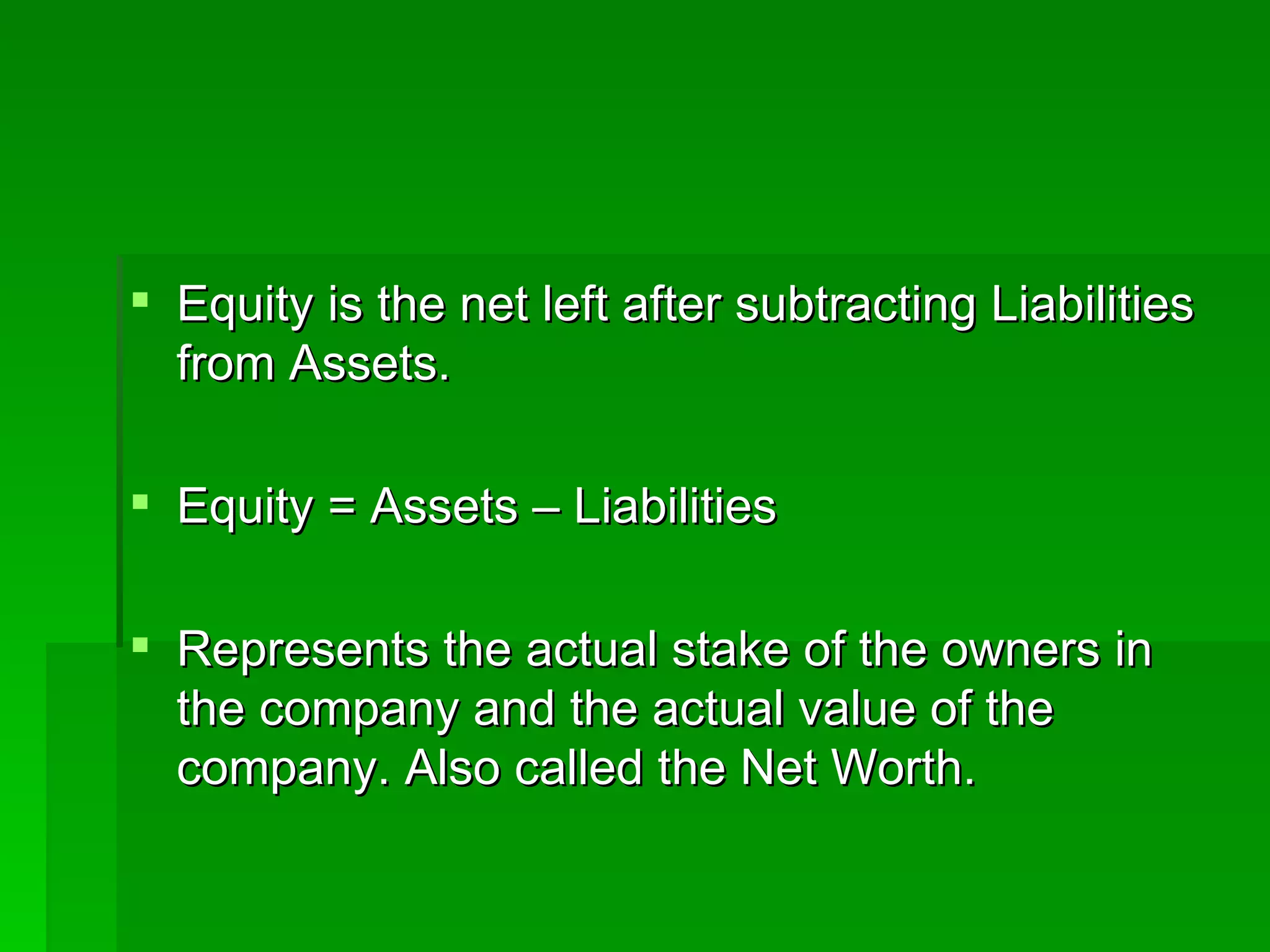 Understanding The Balance Sheet And Income Statement | PPT