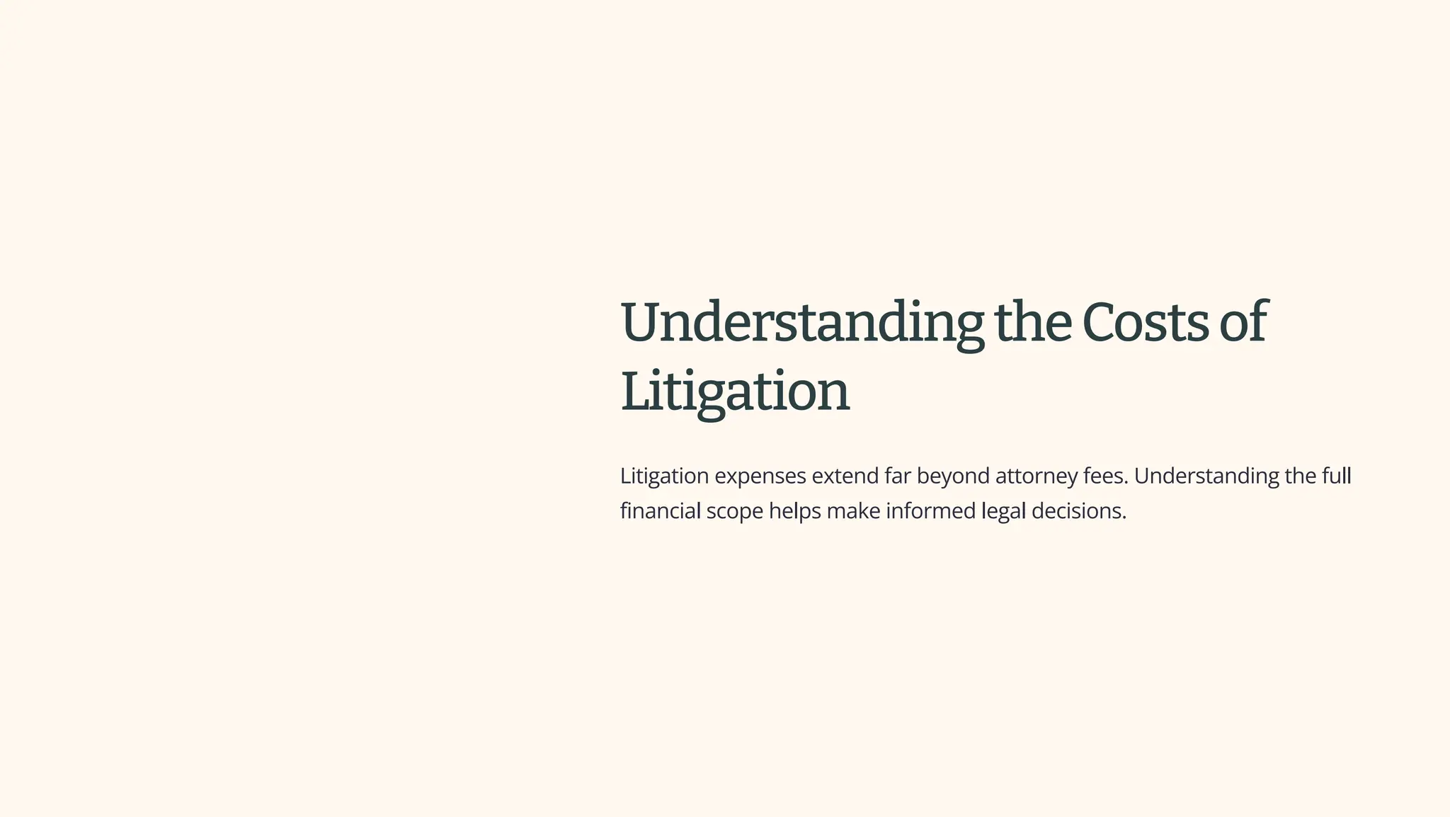 Douglas Herman, Attorney - Understanding the Costs of Litigation | PDF