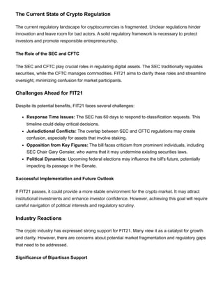 Understanding the FIT21 Act Implications for the Crypto Market | PDF