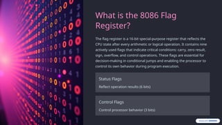 Understanding the Flag Registers in the 8086 Microprocessor | PPTX
