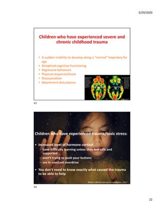 Understanding the impact of trauma on behavior | PDF