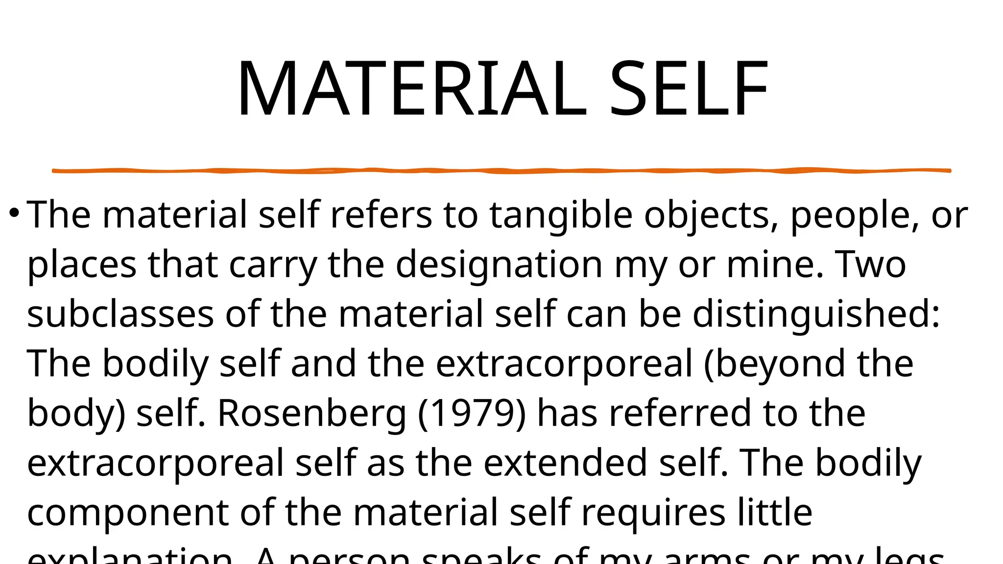 Understanding the Self according to William James | PPTX