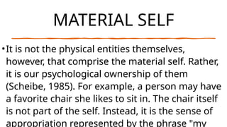 Understanding the Self according to William James | PPTX