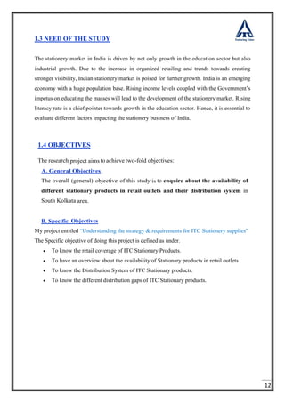 Strategy and Requirements of ITC Stationary Supplies | PDF
