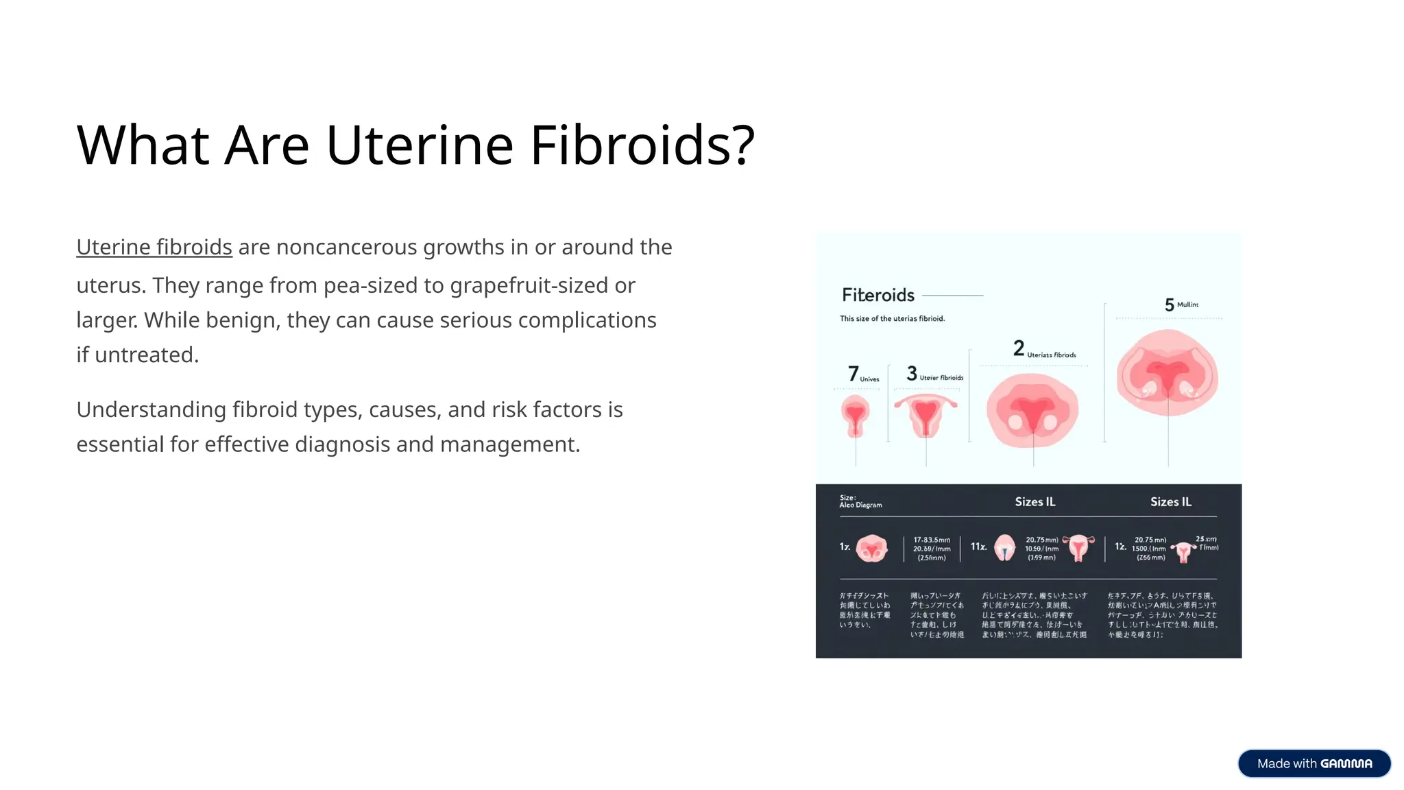 Uterine Fibroids: Types, Warning Signs & Key Risks | PPTX