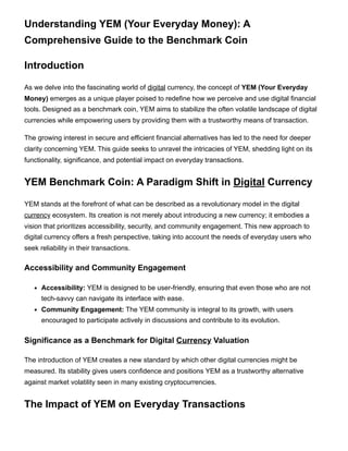 Understanding YEM Your Everyday Money A Comprehensive Guide to the ...