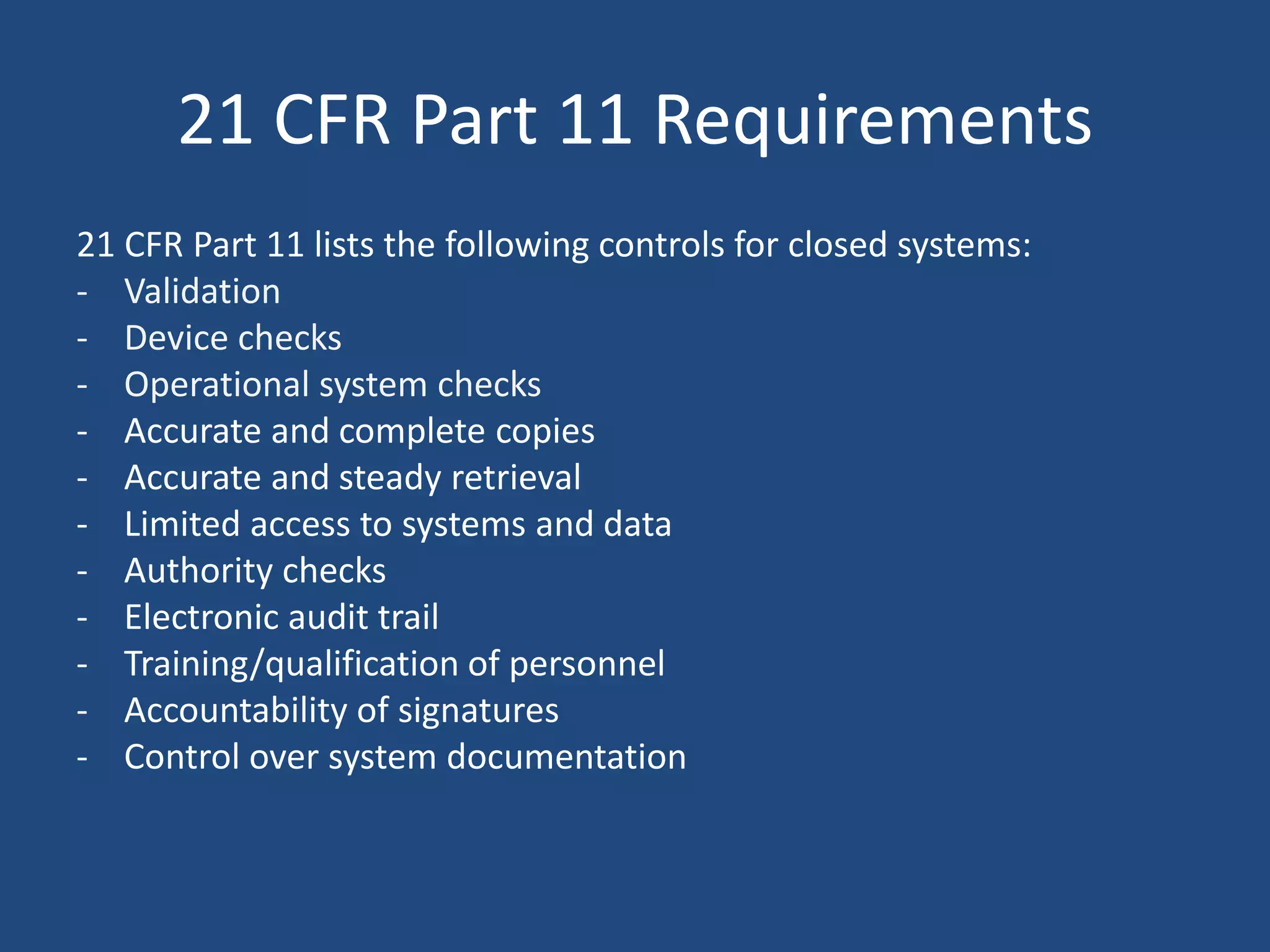 Understanding 21 cfr part 11 | PPTX