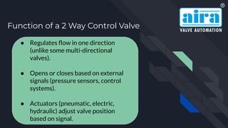 Understanding 2 Way Control Valves: Their Function and Applications | PDF
