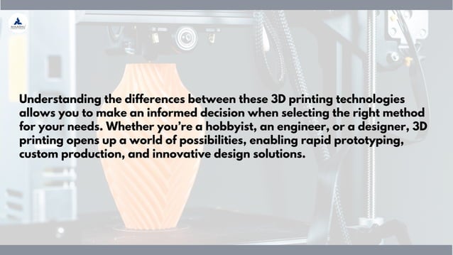 Understanding 3D Printing FDM, DLP, SLA Overview | PDF | 3-D Graphics | Computer Software and ...
