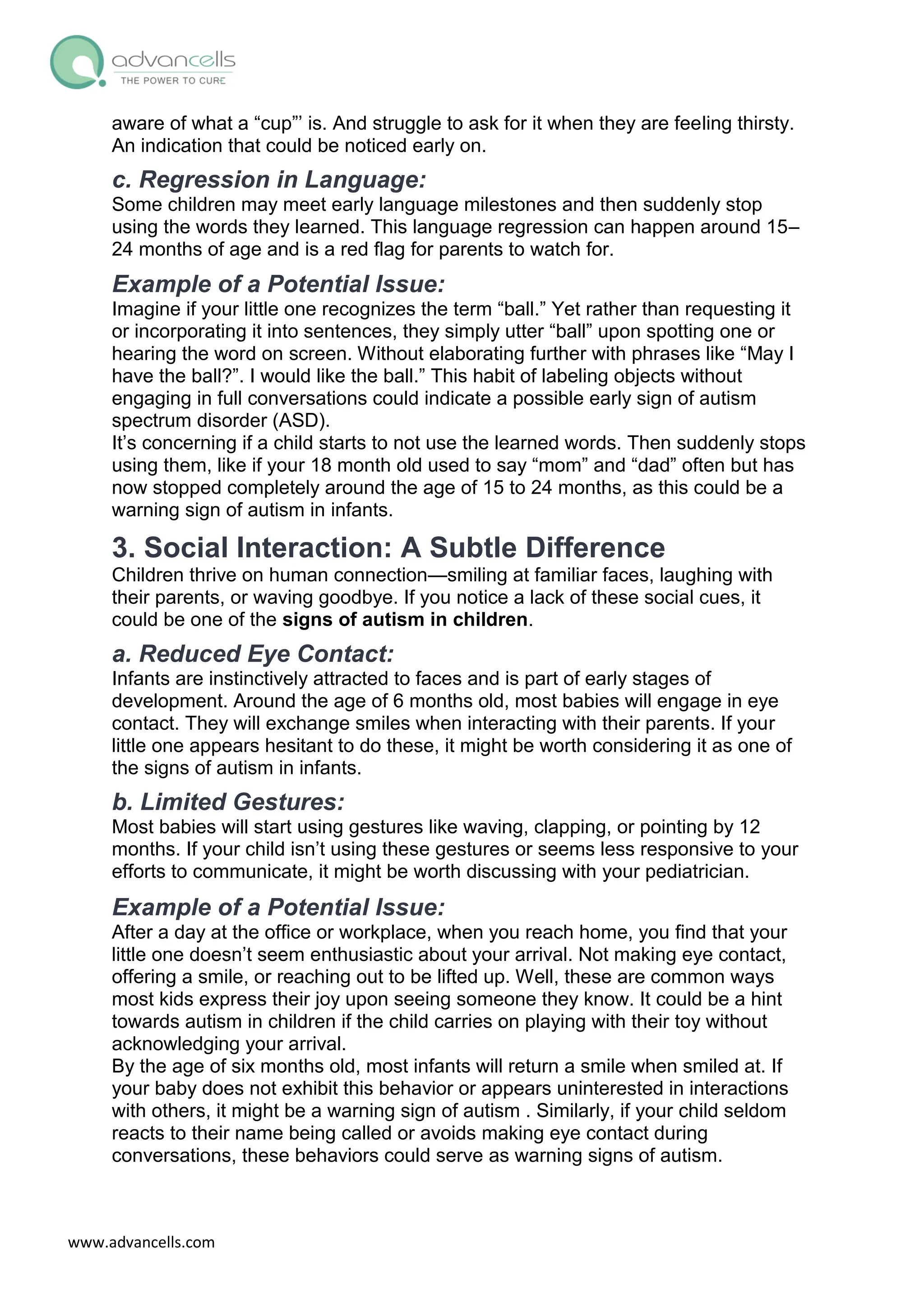 3 Warning Signs of Autism Spectrum Disorder (ASD) | PDF