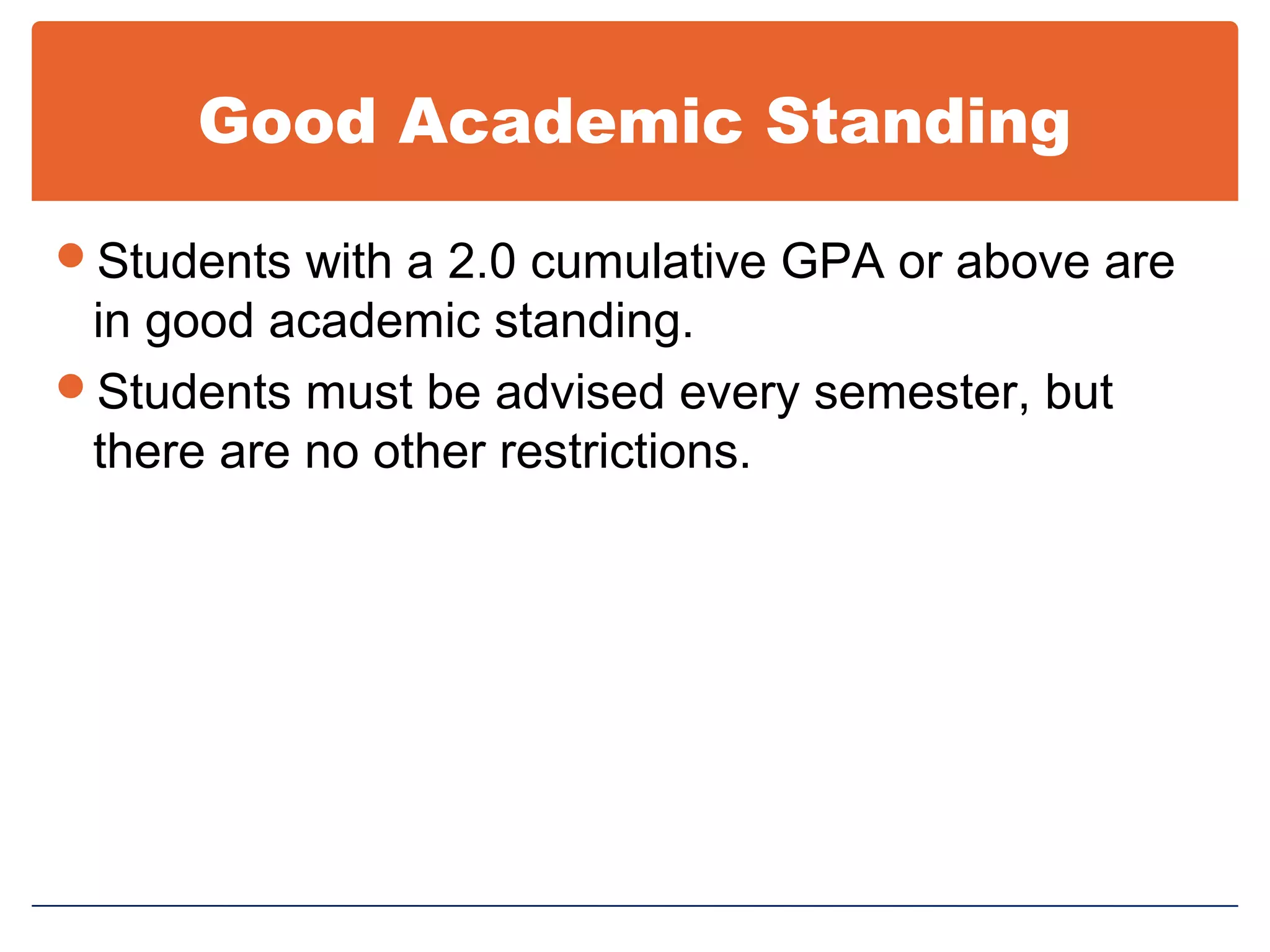 BMS and Academic Standing | PPT