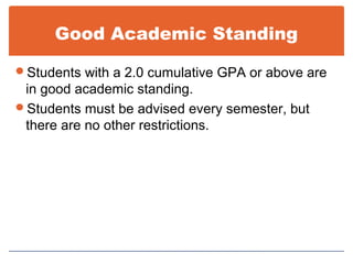 BMS and Academic Standing | PPT