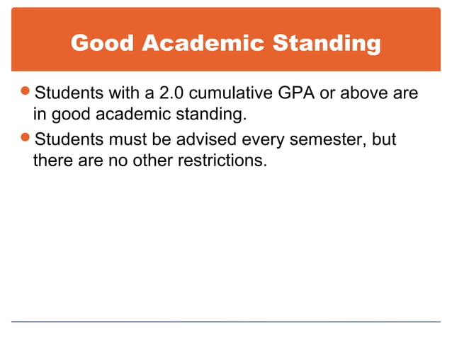 BMS and Academic Standing | PPT