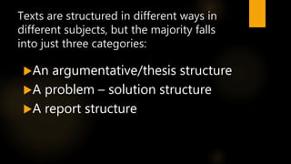 Understanding academic texts | PPTX | Educational Assessment | Education