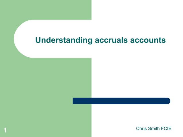 Understanding accruals accounts | PPT