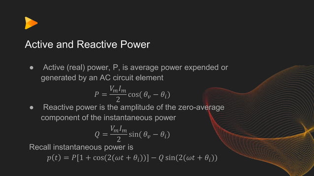 Understanding Active and Reactive Power with Interactive Plots.pptx | Physics | Science