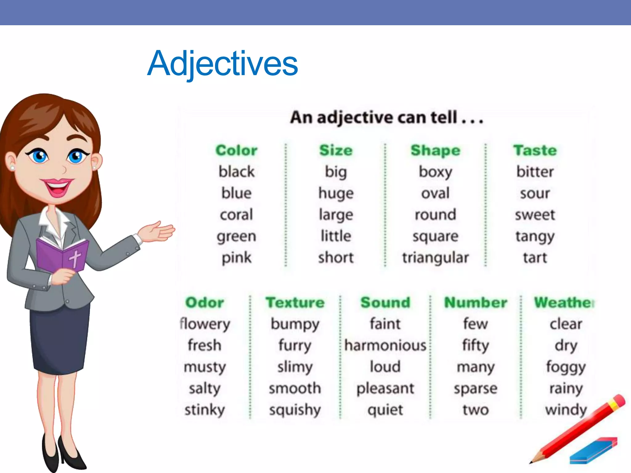 Understanding Adjectives- the ornament of English language | PPTX