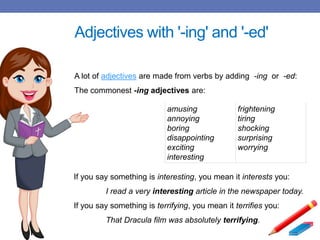 Understanding Adjectives- the ornament of English language | PPTX