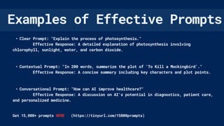 Understanding AI Prompts(Crafting Effective Prompts for Better AI ...