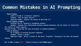 Understanding AI Prompts(Crafting Effective Prompts for Better AI ...