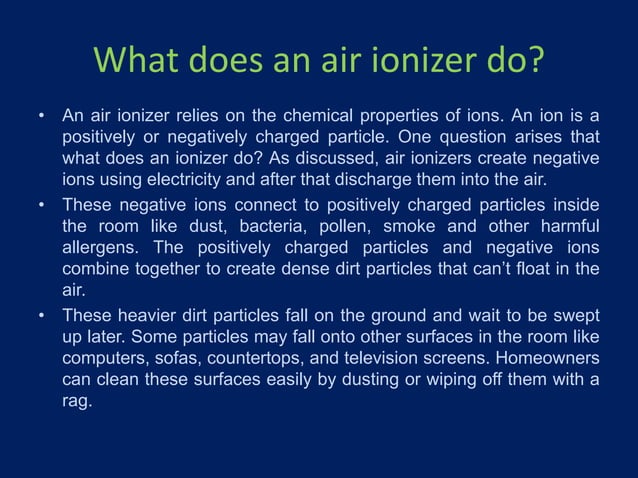 Understanding Air Ionizer | PPTX