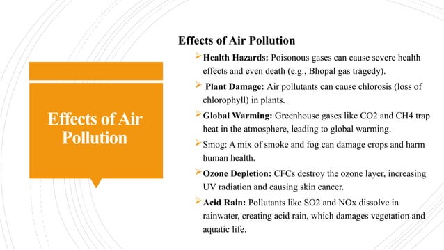 Understanding Air Pollution: Causes, Effects, and Prevention. | PPTX