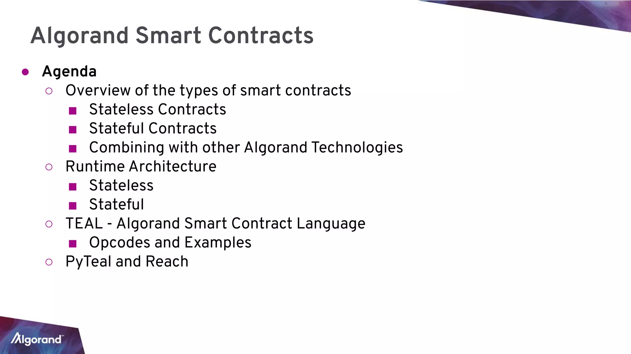 Understanding Algorands Smart Contract Language Ppt 