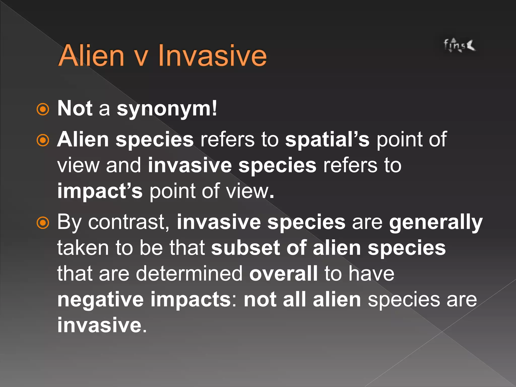Understanding alien species for dummies | PPTX