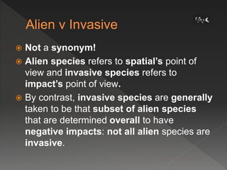 Understanding alien species for dummies | PPTX