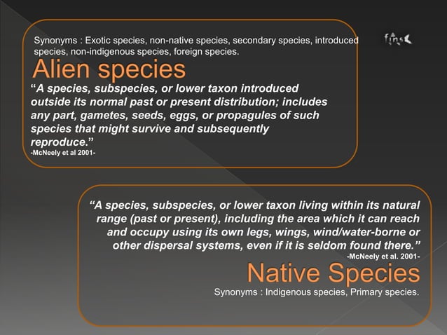 Understanding alien species for dummies | PPT | Free Download