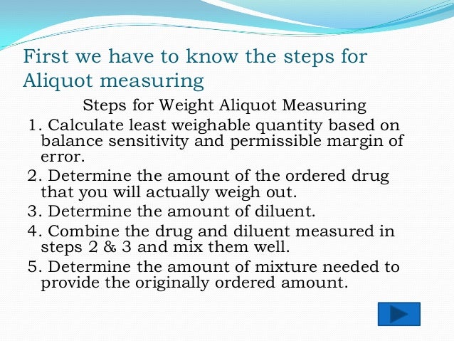Understanding aliquots ppt