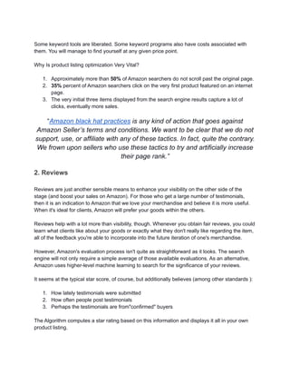 Understanding Amazon A9 Algorithm - Ranking Factors | PDF